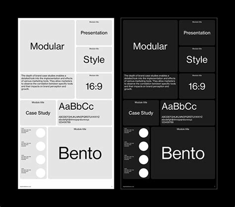 Bento Style Presentation Grid System For Adobe Indesign Portrait Light And Dark Layout