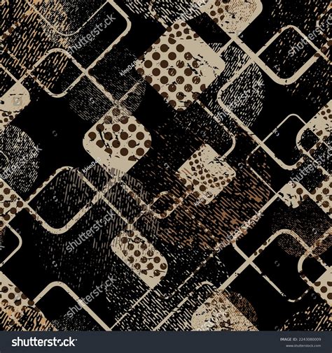 Seamless Pattern Dots Geometric Shapes Stock Vector Royalty Free 2243080009 Shutterstock