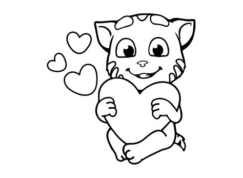 Talking Ginger Cartoon Coloring Page Free Printable Coloring Pages
