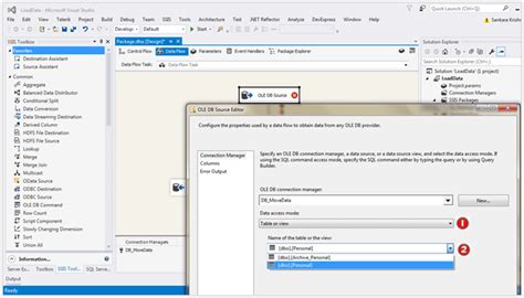 Load Database Records To Another Table And Excel Sheet Using Ssis