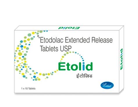 Etodolac Extended Release Tablets Etolid Tablet Er Strength 600 Mg At ₹ 200box In Nagpur