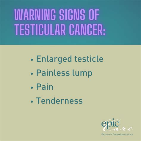Warning Signs Testicular Cancer Testical Cancer Cancer Association