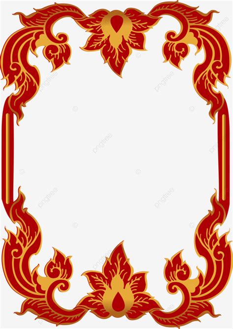 รูปกรอบขอบลายไทยสีทอง Png ลายไทย ขอบทอง ทองขอบไทยภาพ Png และ เวกเตอร์ สำหรับการดาวน์โหลดฟรี