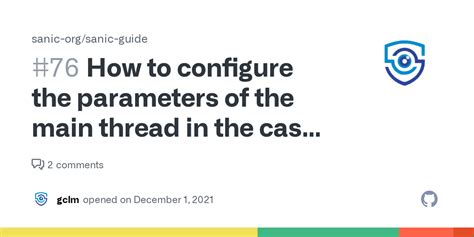 How To Configure The Parameters Of The Main Thread In The Case Of
