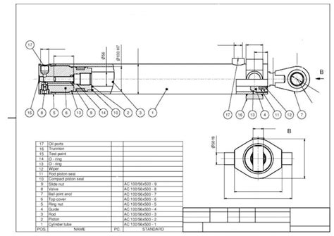 Hydraulic Cylinder Drawing