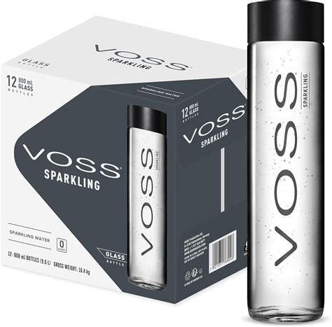 Voss Premium Sparkling Glass Bottled Water Naturally Pure Crisp