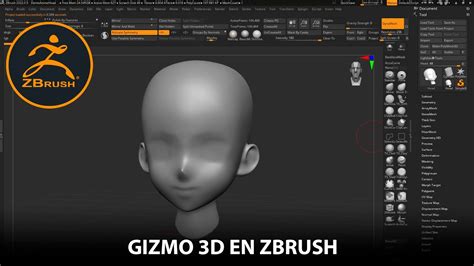 Usando El Gizmo 3d En Zbrush Youtube