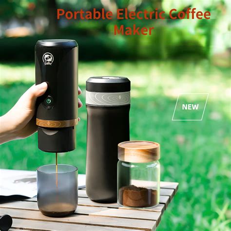충전식 미니 에스프레소 전기 커피 머신 야외 휴대용 보온병 및 커피 컵 세트 자동차 여행 커피 메이커 Aliexpress