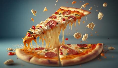 Premium Ai Image Mouth Watering Pizza With All The Delicious Toppings