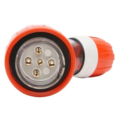 Pdl56pa520 Pdl 56 Plug Angled 5pin Ip66 500v 20amp Orange