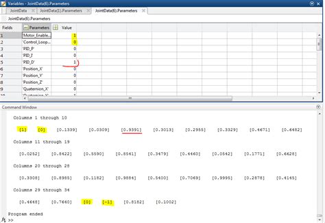 struct matlab structure with int32 and float values stack overflow