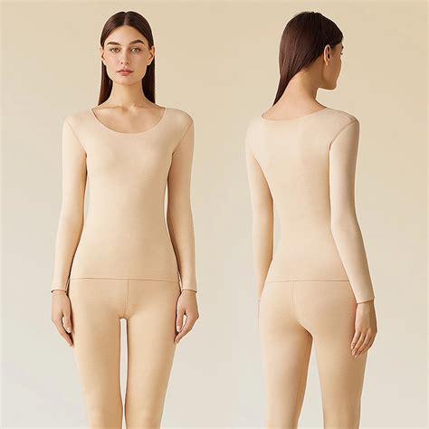 Women Thermal Underwear Warm Seamless Slim High Elasticity Plus Velvet