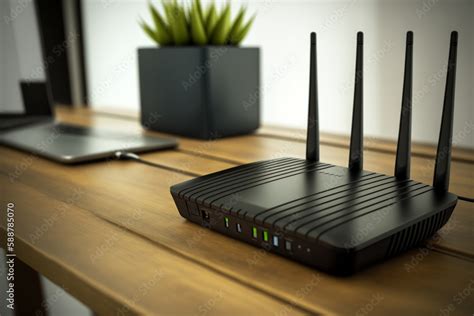 Router On The Table Router Is A Device That Forwards Data Packets Between Computer Networks