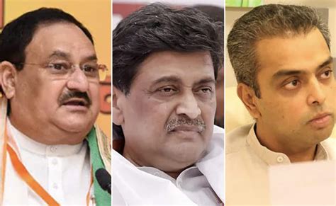 bjp fields jp nadda ashok chavan for rajya sabha sena names milind deora