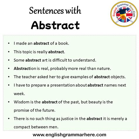 Sentences With Abstract Abstract In A Sentence In English Sentences For Abstract English