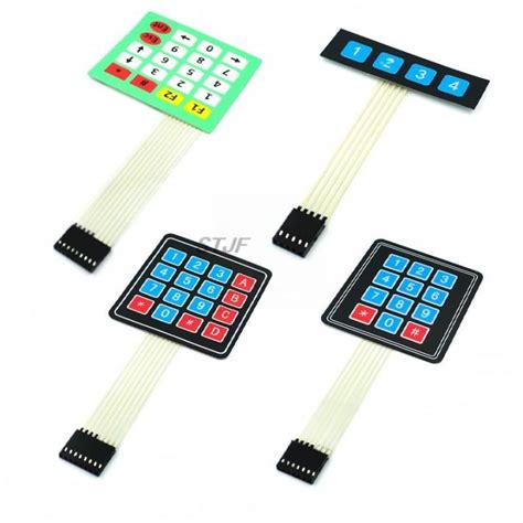 12 3 4 5 Key Button Membrane Switch 34 4x5 Matrix Array Keyboard 1x6