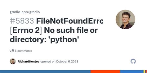 Filenotfounderror Errno 2 No Such File Or Directory Python