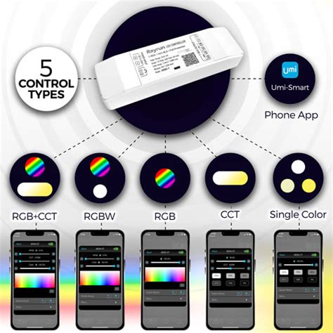 5 In 1 Bluetooth Led Controller For Rgbcct Rgbw And Rgb Ecolocity Led