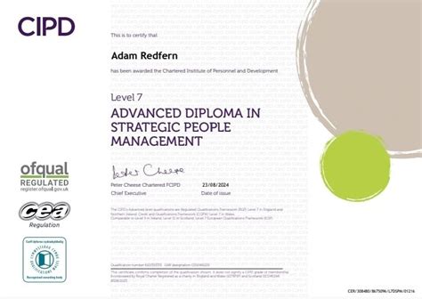 Delighted To Announce I Have Completed Cipd Level 7 In Strategic People