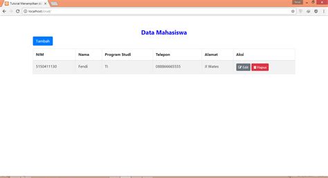 tutorial 6 membuat tampilan tabel yang menarik dengan bootstrap vrogue