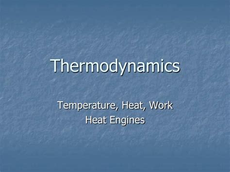 Ppt Thermodynamics Powerpoint Presentation Free Download Id510134