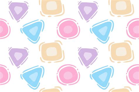 Premium Vector Seamless Pattern Hand Drawn Cute Geometric Shapes