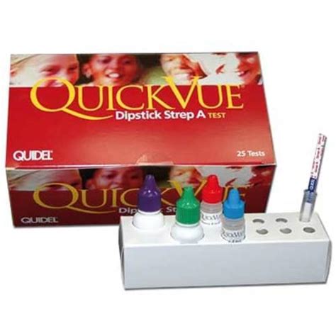 Quickvue Dipstick Strep A Test Kit 25 Tests Strep A Test Kits