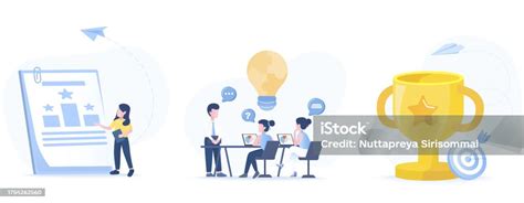 전략 관리 전술 계획 브레인스토밍 회의 토론 질문 및 답변 개념에 대한 스톡 벡터 아트 및 기타 이미지 개념 개발 개선 Istock