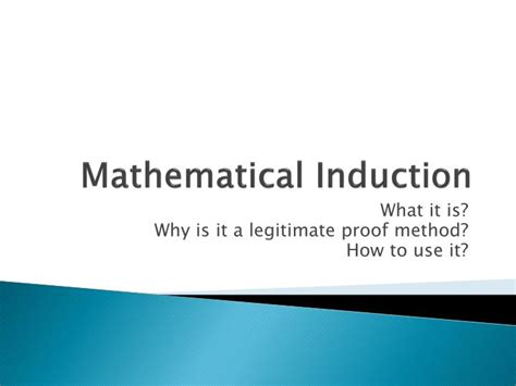 Ppt Mathematical Induction Powerpoint Presentation Free Download