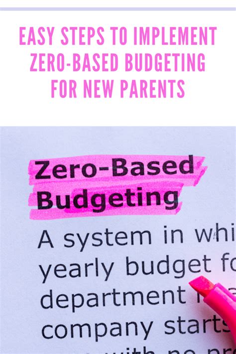 Easy Steps To Implement Zero Based Budgeting Mom S Mom