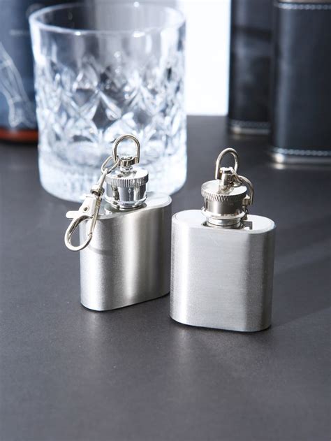 1pc Mini Stainless Steel Hip Flask Silver Drinking Flask For Outdoor Flask Alcohol Flasks