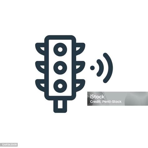흰색 배경에서 격리된 트래픽 신호 벡터 아이콘입니다 웹 사이트 디자인 및 모바일 앱 개발을위한 개요 얇은 라인 트래픽 신호 아이콘 얇은 선 트래픽 신호 윤곽선 아이콘 벡터