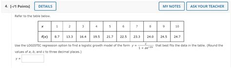 Solved Points DETAILS MY NOTES ASK YOUR TEACHER Chegg Com