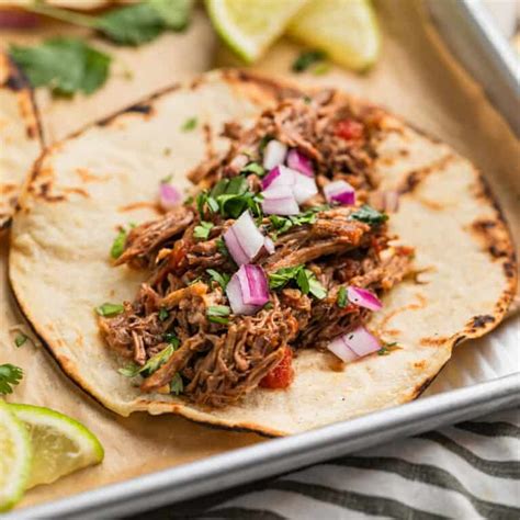 Slow Cooker Shredded Beef Tacos Lemons And Zest