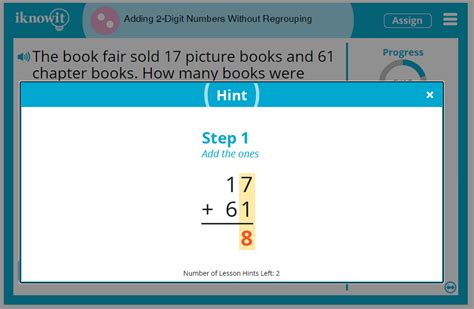 Game Adding Digit Numbers Without Regrouping