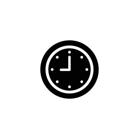 Clock Simple Flat Icon Vector 13322363 Vector Art At Vecteezy