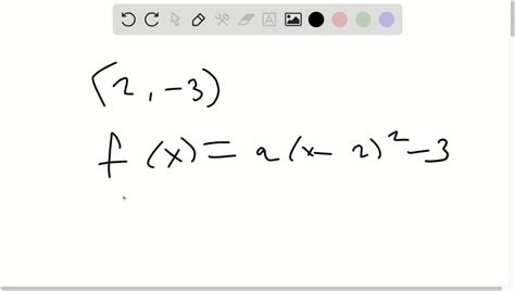 Solvedfinding Quadratic Functions Find A Function F Whose Graph Is A Parabola With The Given