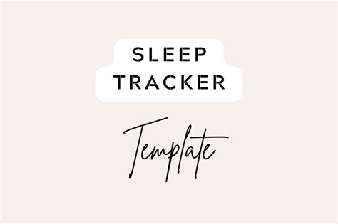 Printable Sleep Tracker Template Graphic By Realtor Templates