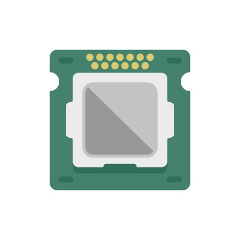 Processor Circuit Icon Flat Vector Chip Cpu 17336552 Vector Art At Vecteezy