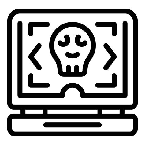 Computer Hacker Attack Icon Outline Vector Cyber Security 38952810 Vector Art At Vecteezy