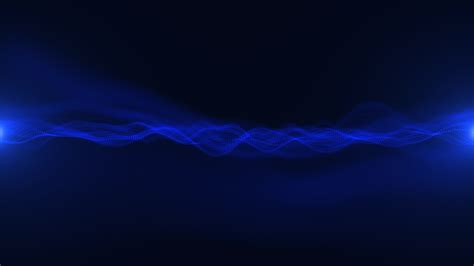 A Gently Undulating Electric Blue Digital Fractal Light Wave Of Particles Animation This