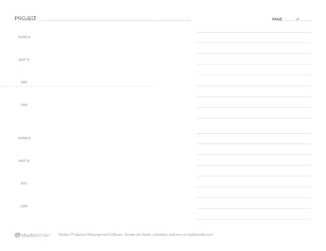 FREE Storyboard Template PDF For Film Video StudioBinder