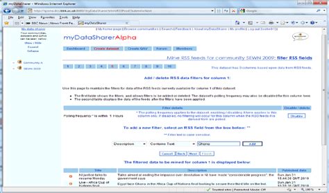 Filtering Rss Feeds In Mydatasharer Download Scientific Diagram
