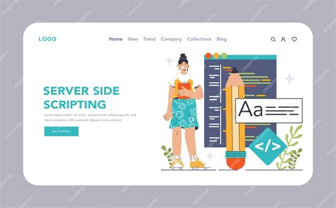Premium Vector Backend Development Web Banner Or Landing Page Coding