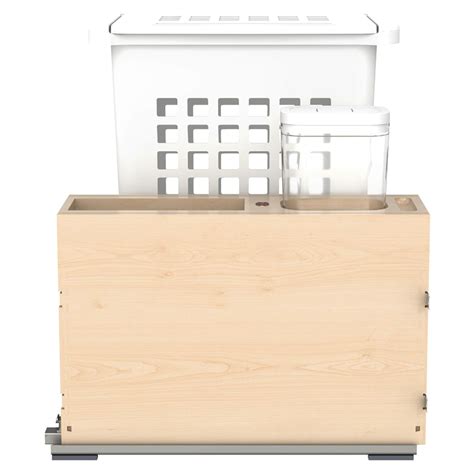 Rev A Shelf 4WHOX Wood Bottom Mount Hamper System With Soft Close Hampers Closet Storage
