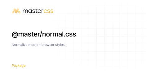 Masternormalcss Master Css