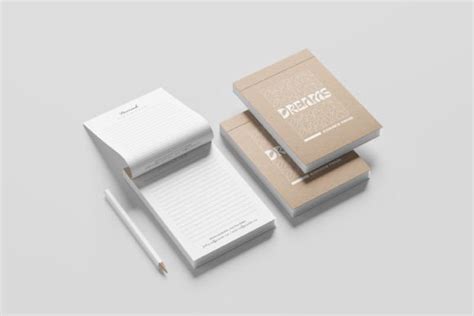 Notepad A6 Open Mockup Graphic By MoGraphic Creative Fabrica