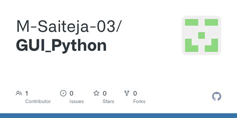 Github M Saiteja 03guipython