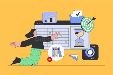 Project Management Concept In Modern Flat Design For Web Woman