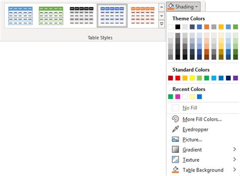 Format Tables In PowerPoint Microsoft PowerPoint